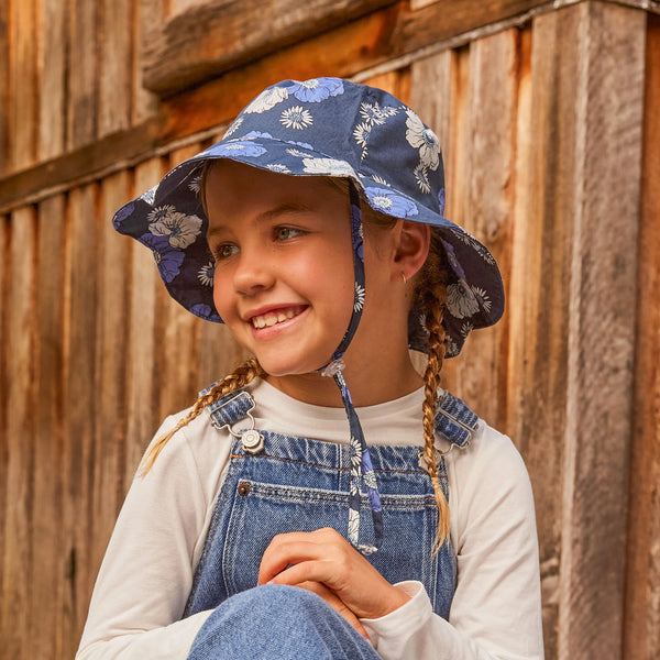 Flora Bucket Hat - Navy 49cm | Chemo - Hats